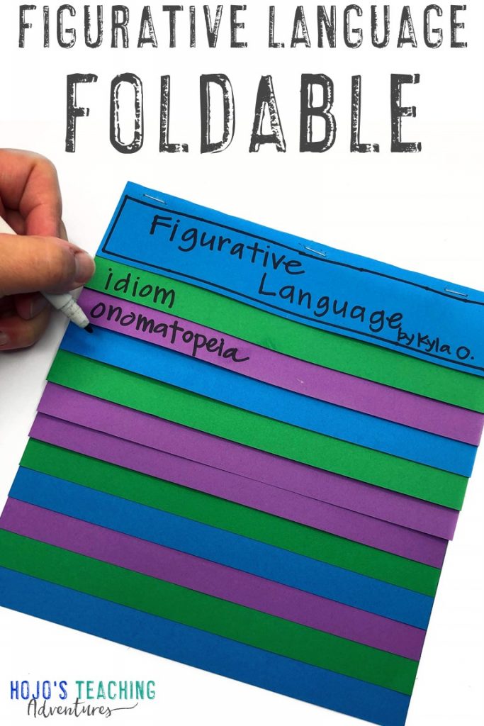 Figurative Language Foldable - HoJo's Teaching Adventures, LLC