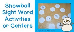 Winter Sight Word Centers {with FREE download!} - HoJo