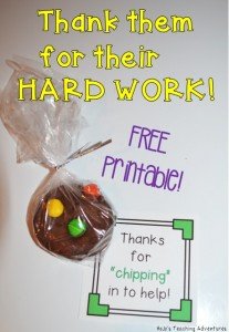 Staff Appreciation Idea: Thanks for "Chipping" in! - HoJo