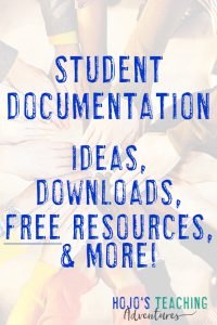 Student Documentation - Ideas, Printables, Forms, & More! - HoJo's ...