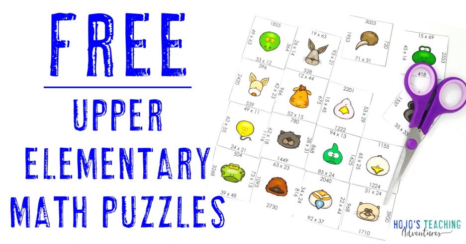 FREE Upper Elementary Math Puzzles - HoJo's Teaching Adventures, LLC