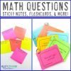101 Math Questions Template | EDITABLE Mathematical Practices for Kids ...