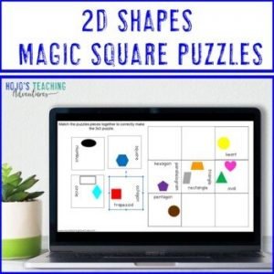2D Shapes Magic Square Puzzle - Print AND Digital Option! - HoJo's ...