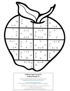ADDITION Apple Math Worksheet Alternatives | Fall Activities, Games, or ...