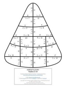 ADDITION Candy Corn Math | Great for Halloween Activities, Games, or ...