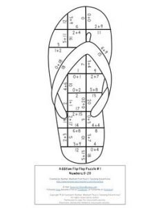 ADDITION Flip Flop Puzzles - HoJo's Teaching Adventures, LLC