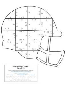 ADDITION Football Math Activities | Sports Theme Classroom - HoJo's ...
