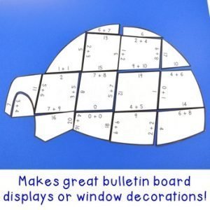 ADDITION Igloo Winter Math Puzzles | FUN January Activities or Games ...