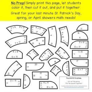ADDITION Rainbow Activities | FUN Spring Math Worksheet Alternative ...