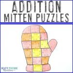 ADDITION Winter Math Center Puzzles | The Mitten Activities or Games ...