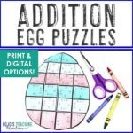 ADDITION Egg Puzzles | Easter Math Centers, Activities, or Fact Fluency ...
