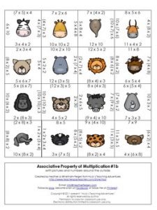 Associative Property of Multiplication Math Games, Centers, Review, or ...