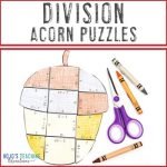DIVISION Acorn Math Puzzles | Fall Centers | Make a FUN Bulletin Board ...