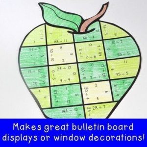 DIVISION Apple Math Centers | Fall Activities, Games, Review, or ...