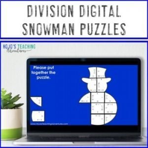DIVISION Build a Snowman Math Activity | Make a Christmas Bulletin ...