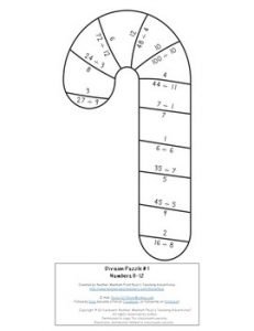 DIVISION Candy Cane Math Worksheet Alternative | Christmas Activities ...