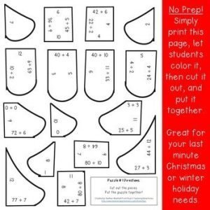 DIVISION Christmas Tree Craft Alternative | December Math Activities or ...
