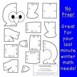 DIVISION Penguin Activities | FUN Winter Math Centers, Games, or ...