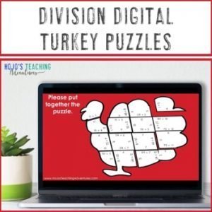 DIVISION Turkey Puzzles | FUN Thanksgiving Math Worksheet Alternatives ...