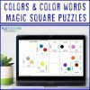 Digital Color Words Worksheet Alternative or Distance Learning Packet ...