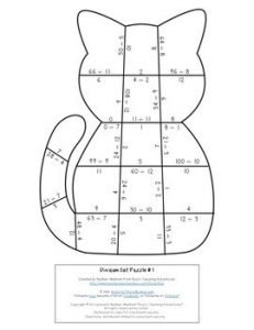 Division Cat Puzzles | Halloween Math Worksheet Alternatives, Games ...