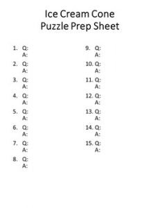 EDITABLE Ice Cream Cone Template - Make your own activity or puzzle on ...