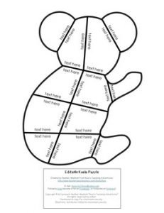 EDITABLE Koala Bear Puzzle: Make your own Koala Theme or Australian ...