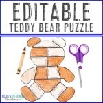 EDITABLE Puzzle: Use for a Teddy Bear Day, Activities, or MORE! - HoJo ...