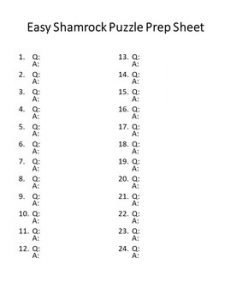 EDITABLE Shamrock Template or Clover Puzzle - Make your own activity ...