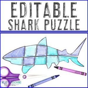 EDITABLE Shark Puzzles: Make Distance Learning Activities on almost ANY ...