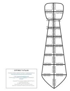EDITABLE Tie Puzzle - Great to create your own Father's Day Activity ...