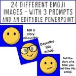 Emoji Writing Prompts: NO PREP options: EDITABLE PowerPoint | Distance ...