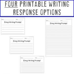 Emoji Writing Prompts: NO PREP options: EDITABLE PowerPoint | Distance ...