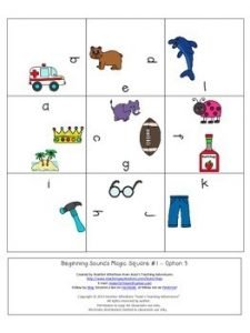 FREE Beginning Sounds Center Game - HoJo's Teaching Adventures, LLC