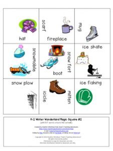 FREE Winter Vocabulary Center Game - HoJo's Teaching Adventures, LLC