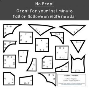 Halloween Activities | Subtraction Nocturnal Animals Unit Supplement ...