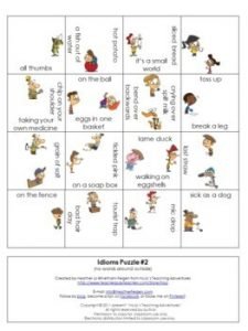 Idioms Worksheet Alternative | Use for a Distance Learning Packet ...