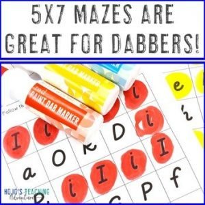 Letter Maze Worksheets for Alphabet Recognition Practice | Distance ...
