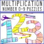 MULTIPLICATION 0-9 Puzzles: Use for Bulletin Board Numbers or Cinco de ...