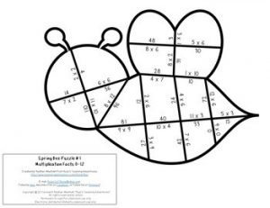 MULTIPLICATION Bee Puzzles | FUN Spring Activities, Games, or Math ...