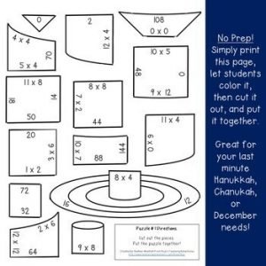 MULTIPLICATION Dreidel Math Games | Chanukah or Hanukkah Math ...