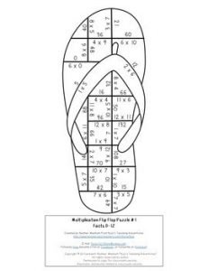 MULTIPLICATION Flip Flop Puzzles - HoJo's Teaching Adventures, LLC