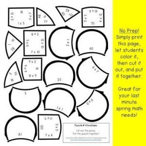 MULTIPLICATION Flower | Spring Math Games or FUN Spring Math Centers ...