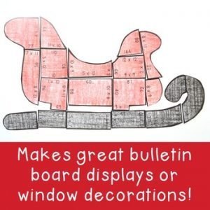 MULTIPLICATION Santa Sleigh | Christmas Math Activities, Games ...