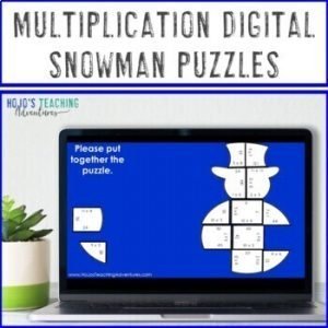 MULTIPLICATION Snowman Math Activities | Winter Google Slides - HoJo's ...