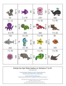 Multiply by Multiples of Ten | FUN Math Center Game, Test Prep, or ...