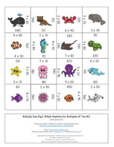 Multiply by Multiples of Ten | FUN Math Center Game, Test Prep, or ...