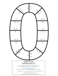 SUBTRACTION 0-9 Puzzles - Use for Bulletin Board Numbers or Cinco de ...