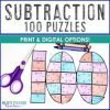 SUBTRACTION 100th Day of School Math Centers, Games, Activities, or ...