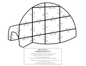 SUBTRACTION Igloo Winter Math Puzzles | FUN Snow Day Activities or ...